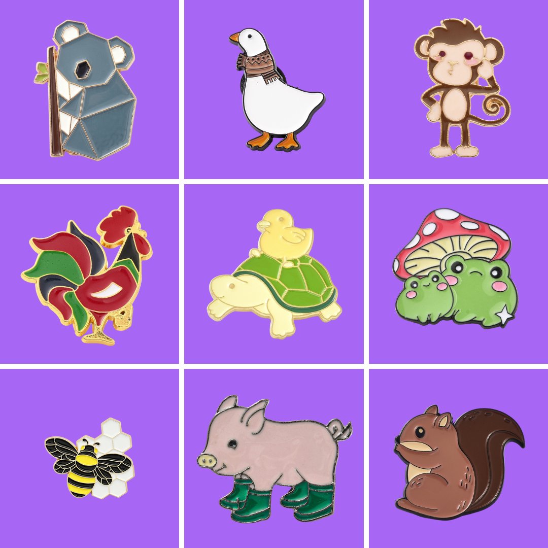 Animal Enamel Pins – Jelly Metal