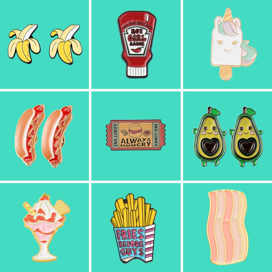 Food & Drink Enamel Pins – Jelly Metal