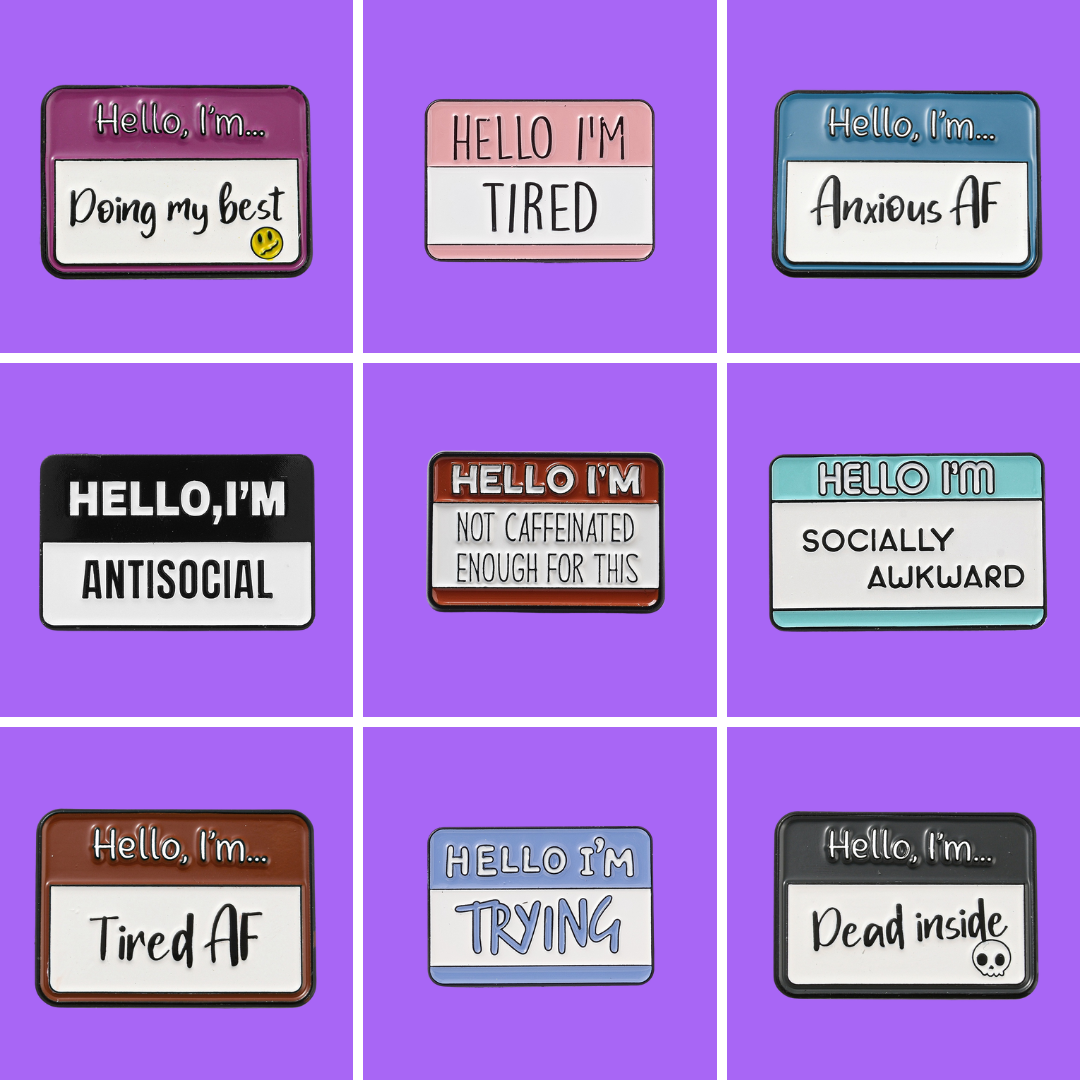 Hello I'm... Enamel Pins – Jelly Metal