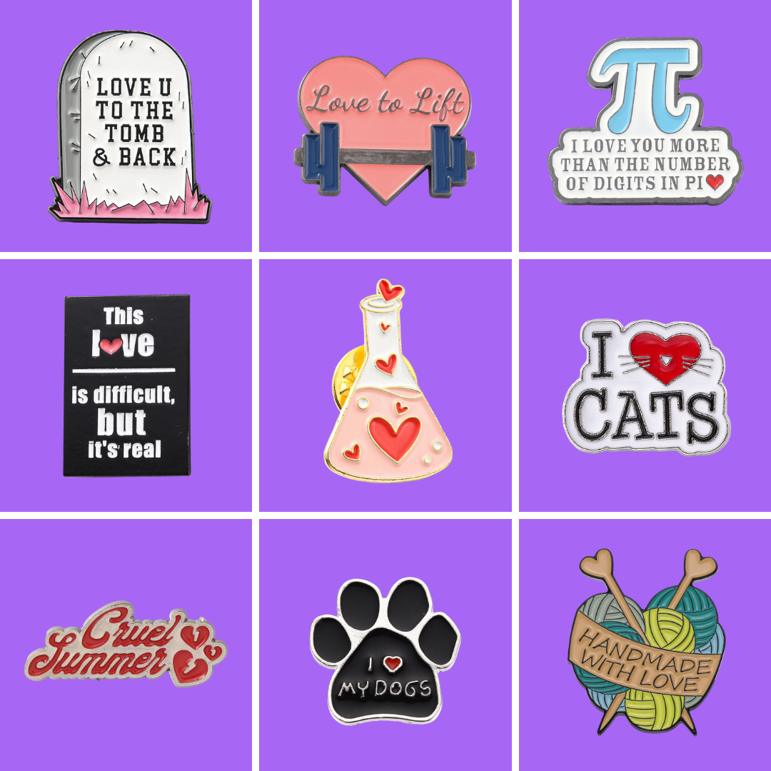 Romance Enamel Pins – Jelly Metal