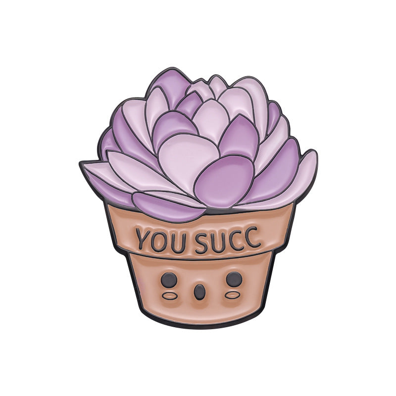 'you succ' plant enamel pin – Jelly Metal